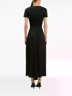 Victoria Beckham Blaire Gathered Midi Dress - Black