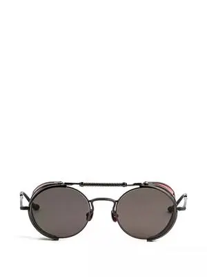 Matsuda Round-frame Sunglasses With Detachable Side-shields - Grey