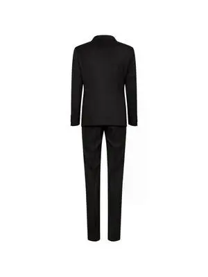 Tagliatore Double-breasted Virgin-wool Suit - Brown