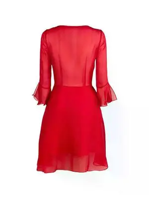 CATALINA Rhea Ruffled Silk Dress