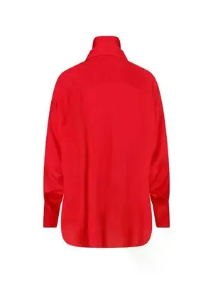 SA SU PHI Pussy-bow Satin Shirt