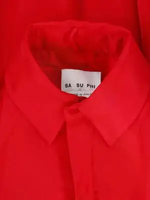 SA SU PHI Pussy-bow Satin Shirt
