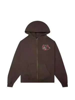 ONE OF THESE DAYS Valley Riders Zip-up Hoodie - Brown