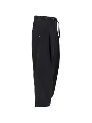 WHITE SAND Belted Pleated Trousers