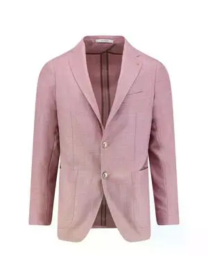 Tagliatore Single-breasted Textured Blazer - Pink
