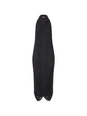 BLESS Beryl Fringed Midi Dress - Black
