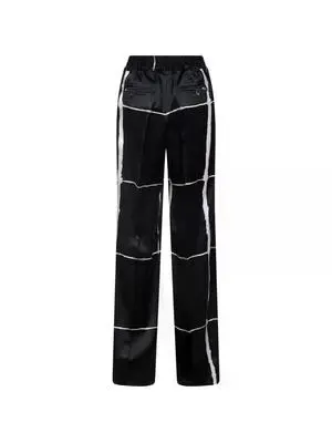 Kiton Geometric-print Silk Trousers