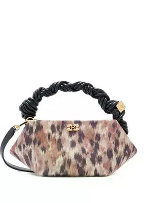 GANNI Mini Tote With Braided Handle - Brown