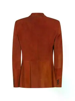 Brunello Cucinelli Suede Blazer With Monili Chain Detail