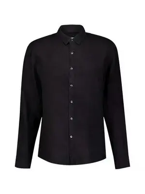 JAMES PERSE Long-sleeved Linen Shirt - Black