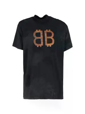 Balenciaga 2023 Crypto Oversized T-shirt - Black