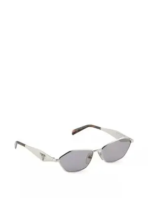 Prada Irregular Metal Frame Sunglasses - Silver