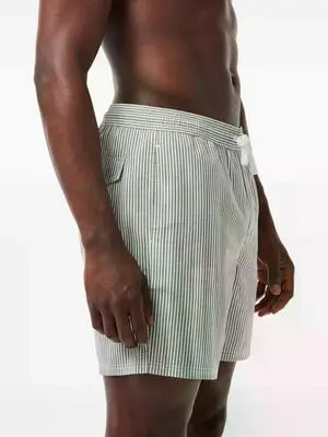 Lacoste Striped Swim Shorts - Green