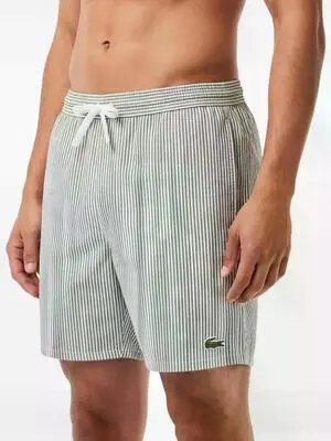 Lacoste Striped Swim Shorts - Green