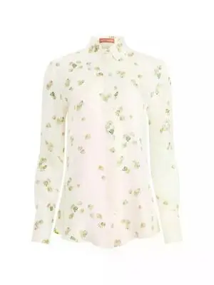 Altuzarra Petal-print Silk Shirt
