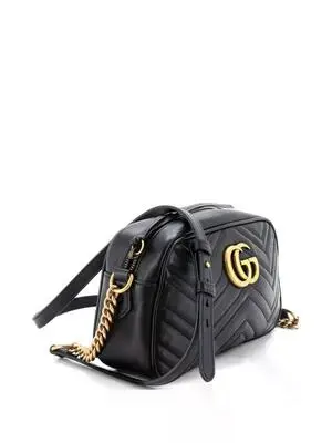 Gucci Gg Marmont Matelasse Leather Small Crossbody Bag - Black