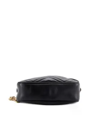 Gucci Gg Marmont Matelasse Leather Small Crossbody Bag - Black