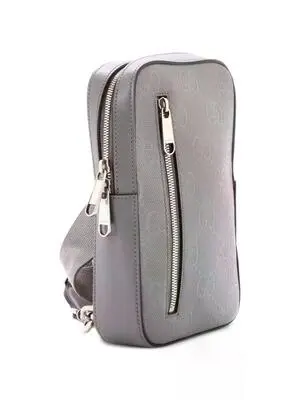 Gucci Sling Gg Embossed Perforated Leather Backpack