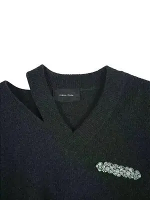 Simone Rocha Embellished Cut-out Sweater - Grey