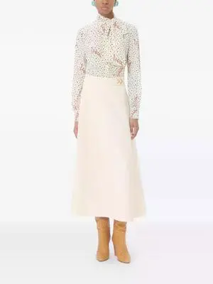 Valentino Garavani Crepe Couture Midi Skirt - Neutrals
