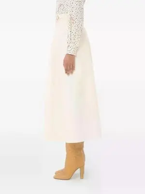 Valentino Garavani Crepe Couture Midi Skirt - Neutrals