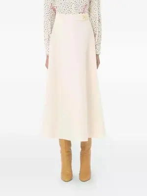 Valentino Garavani Crepe Couture Midi Skirt - Neutrals