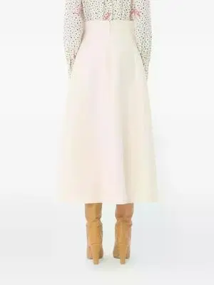 Valentino Garavani Crepe Couture Midi Skirt - Neutrals