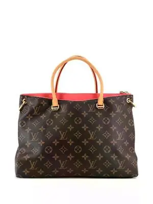 LOUIS VUITTON Pallas Tote Monogram Canvas Shoulder Bag - Brown