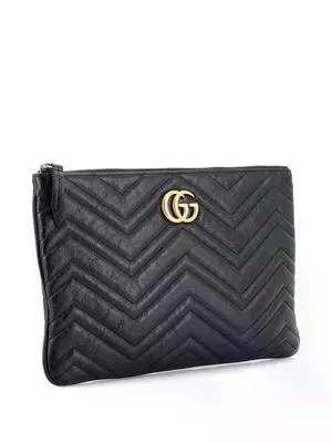 Gucci Gg Marmont Matelassé Leather Clutch