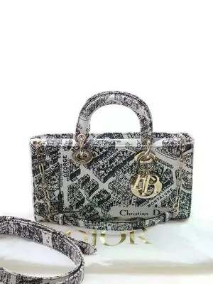 Dior 2010-2026 Medium Lady D-joy Satchel - Black