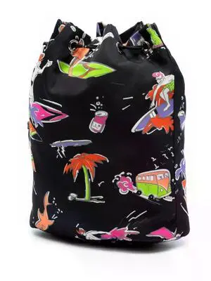 Prada 2000-2013 Tessuto Graphic Surf Drawstring Pouch