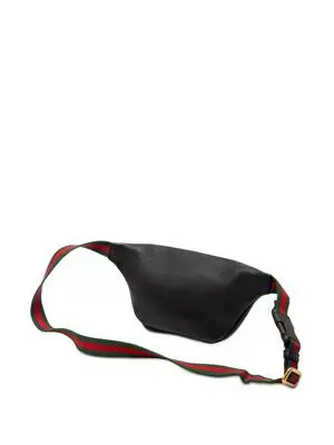 Gucci Grained Calfskin Logo Belt Bag - Black