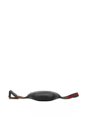 Gucci Grained Calfskin Logo Belt Bag - Black