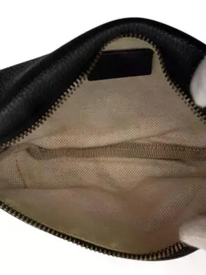 Gucci Grained Calfskin Logo Belt Bag - Black