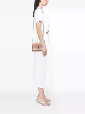 LOUIS VUITTON 2019 Bicolor Leather Mylockme Chain Pochette - Pink