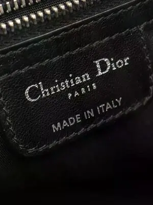 Dior 2000-2026 Medium Lambskin Cannage Polochon Granville Satchel