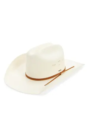 Brixton Laredo Straw Cowboy Hat - Bone
