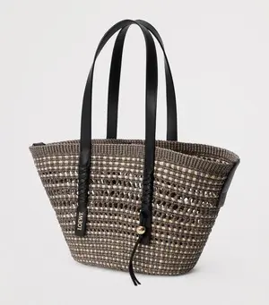 Loewe X Paula’s Ibiza Medium Braid Basket Bag - Green