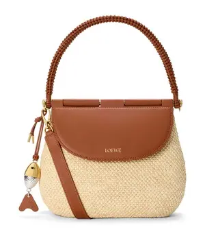 Loewe X Paula’s Ibiza Medium Raffia Pescador Bag - Beige