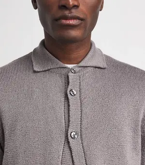 FIORONI CASHMERE Cotton Collared Cardigan