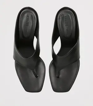 Khaite Leather Marlow Heeled Mules - Black