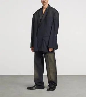 Balenciaga Wool Faded Blazer