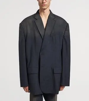 Balenciaga Wool Faded Blazer