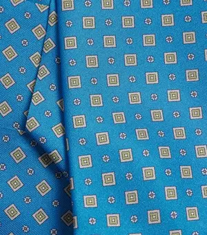 Eton Silk Jacquard Neck Tie - Blue