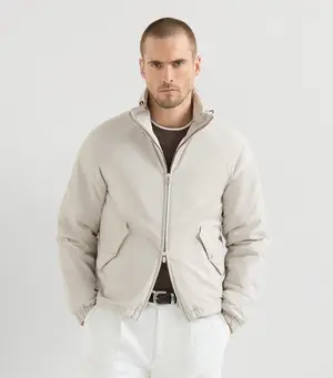 Brunello Cucinelli Water-resistant Packable Hood Jacket - Blue