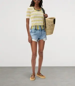 Loewe Anagram Denim Shorts