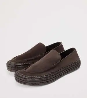 Loewe X Paula's Ibiza Suede Raffia Loafers