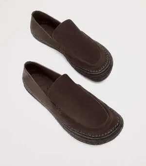 Loewe X Paula's Ibiza Suede Raffia Loafers