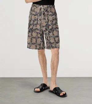 Loewe X Paula's Ibiza Terry Anagram Shorts - Beige
