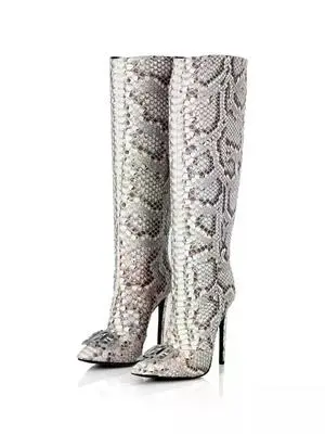 Philipp Plein Python-skin Jewel Monogram Boots